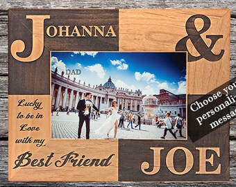 Engraved wood frame | Etsy