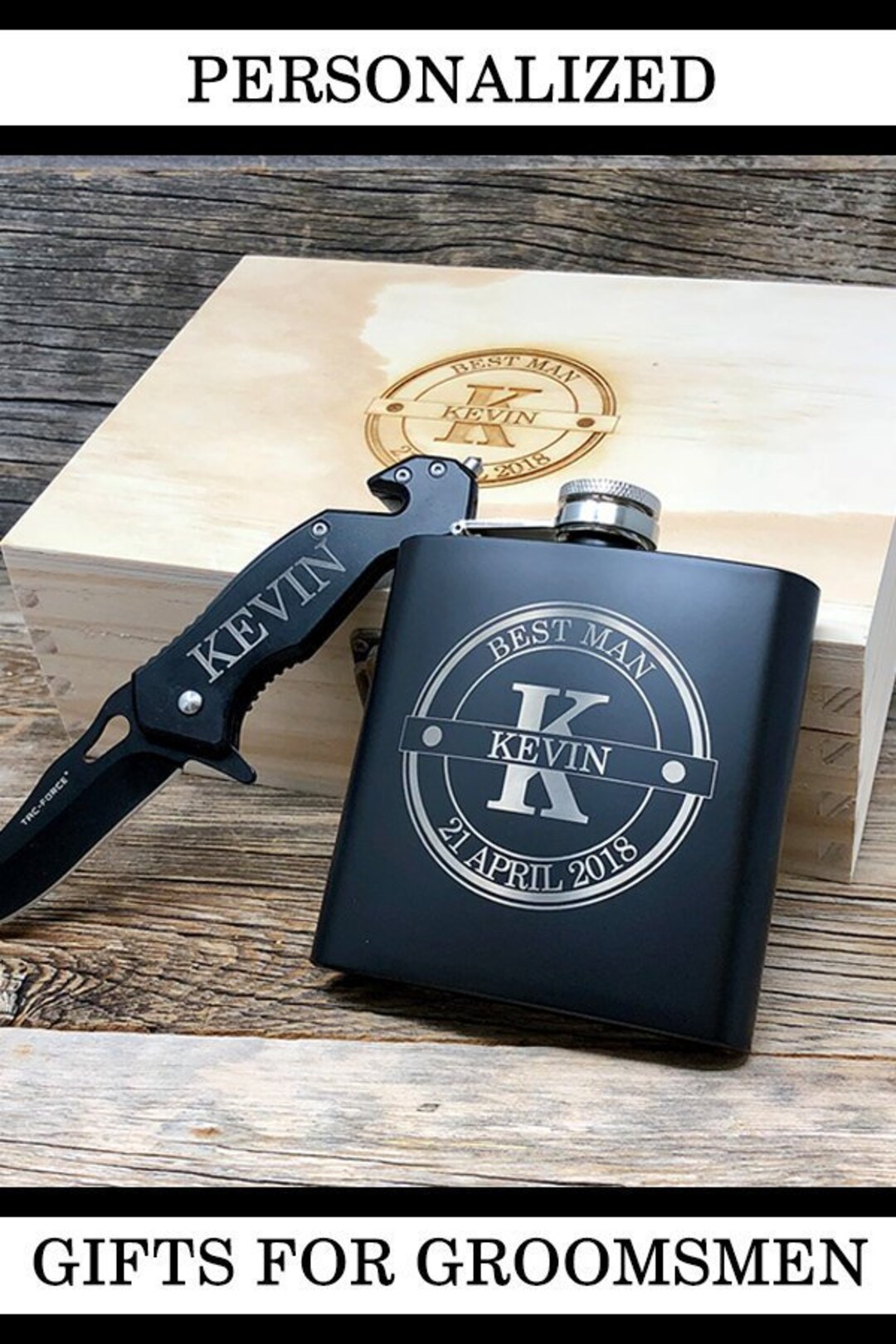 Best Man Gift, Wedding Flask Gift Set, Wedding Party Flask, Groomsmen ...