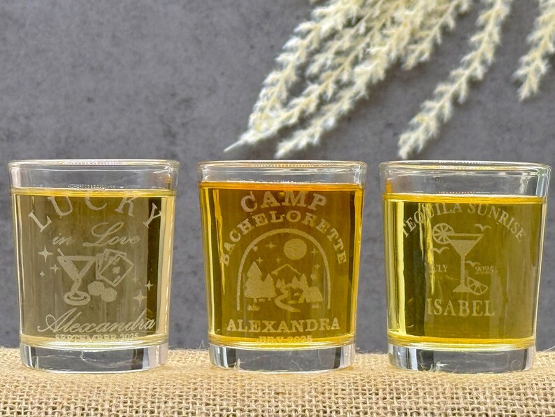 Personalized Bachelorette Shot Glasses, Custom Party Favor for ...