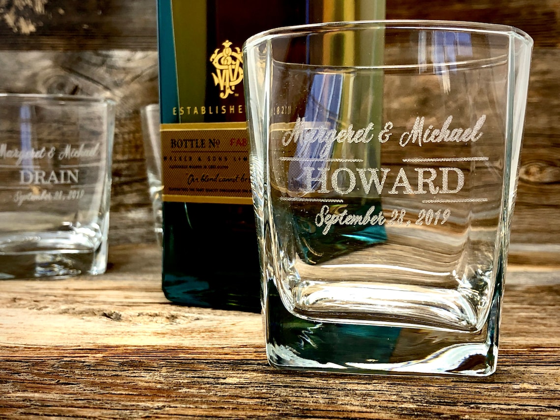 Custom Whiskey Glass Personalized Whiskey Glasses Rocks | Etsy
