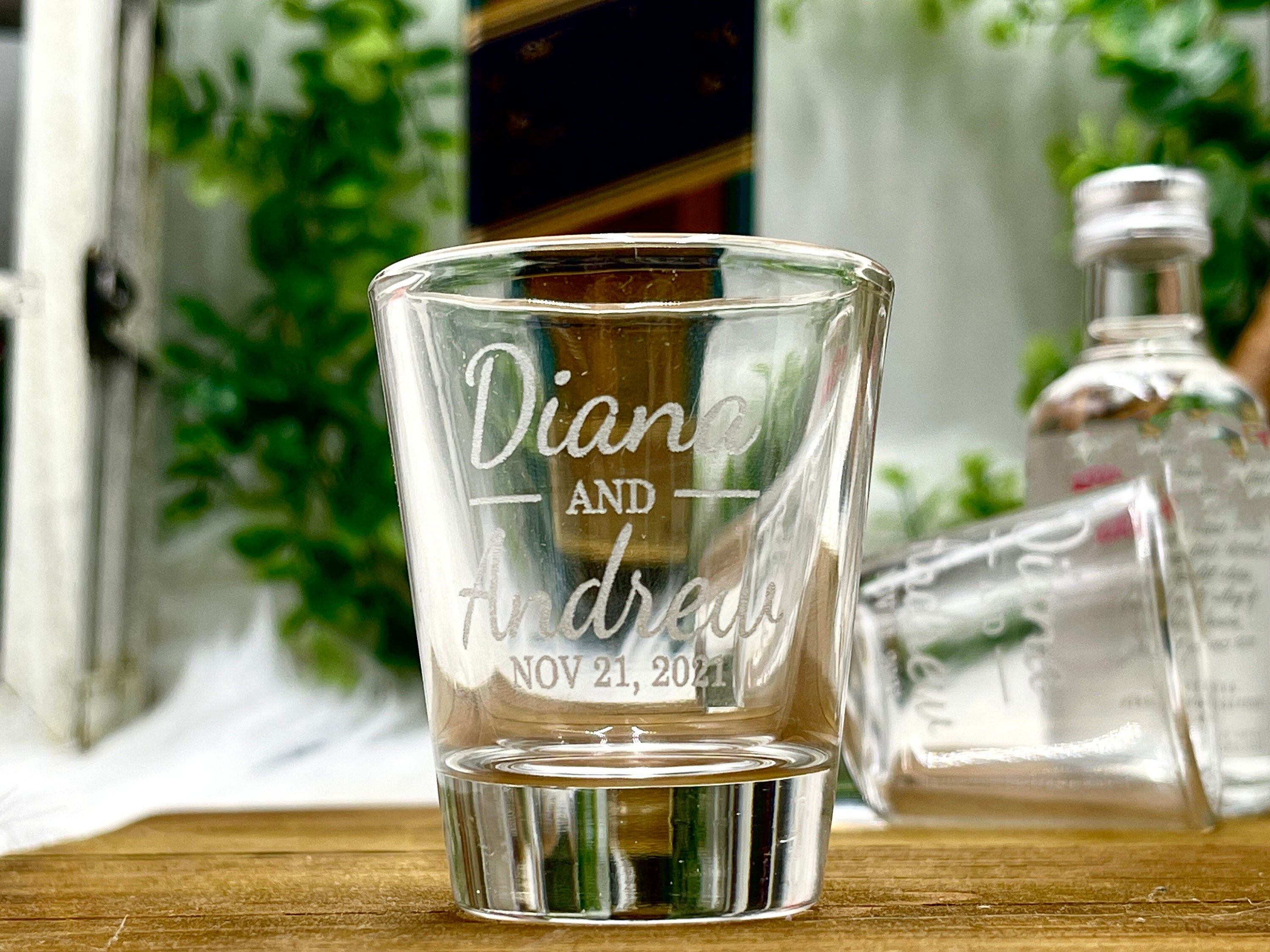 Personalized Wedding Favor Shot Glasses Engraved With Bride - Etsy