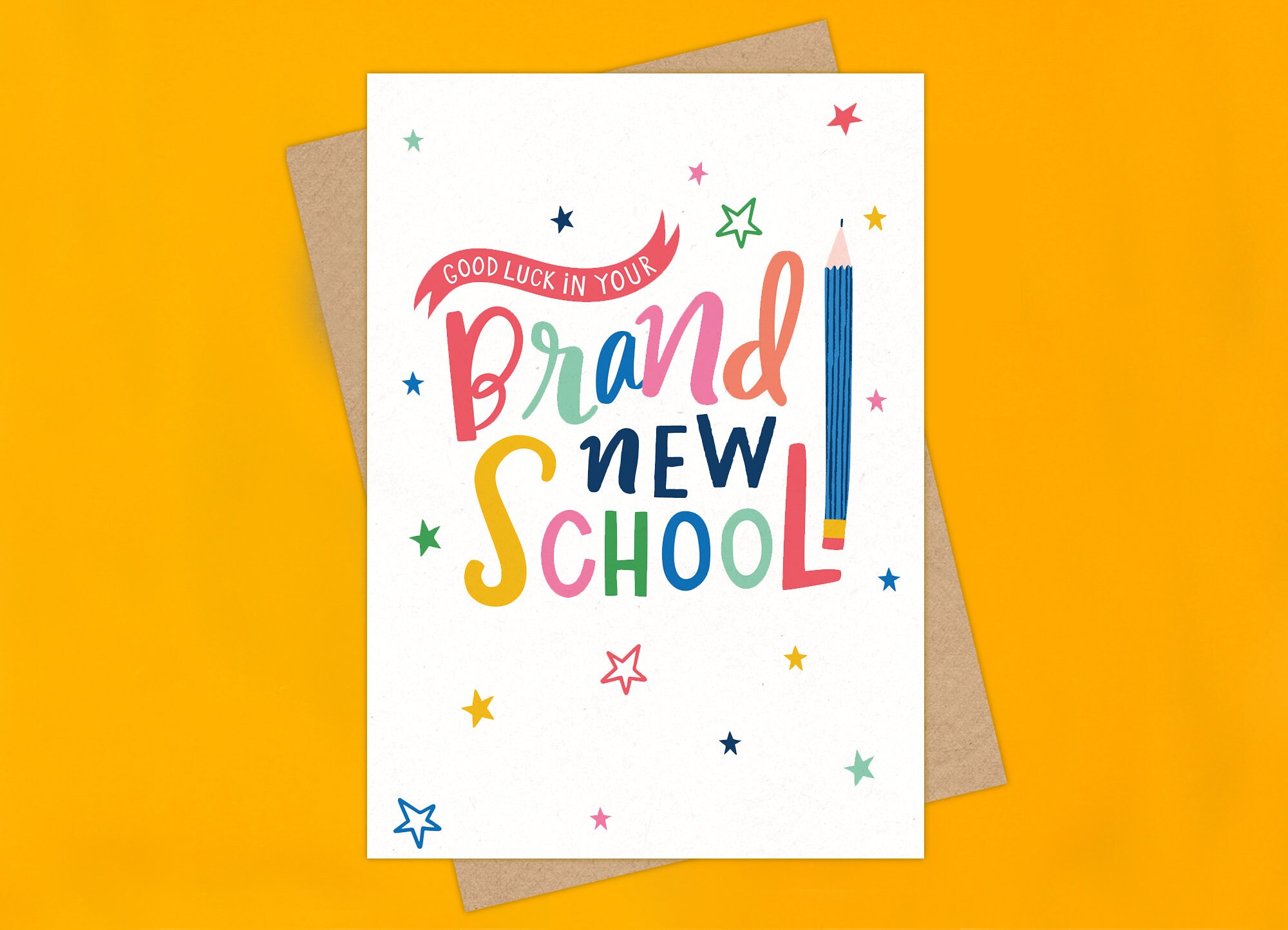 New School Good Luck Card - Etsy UK