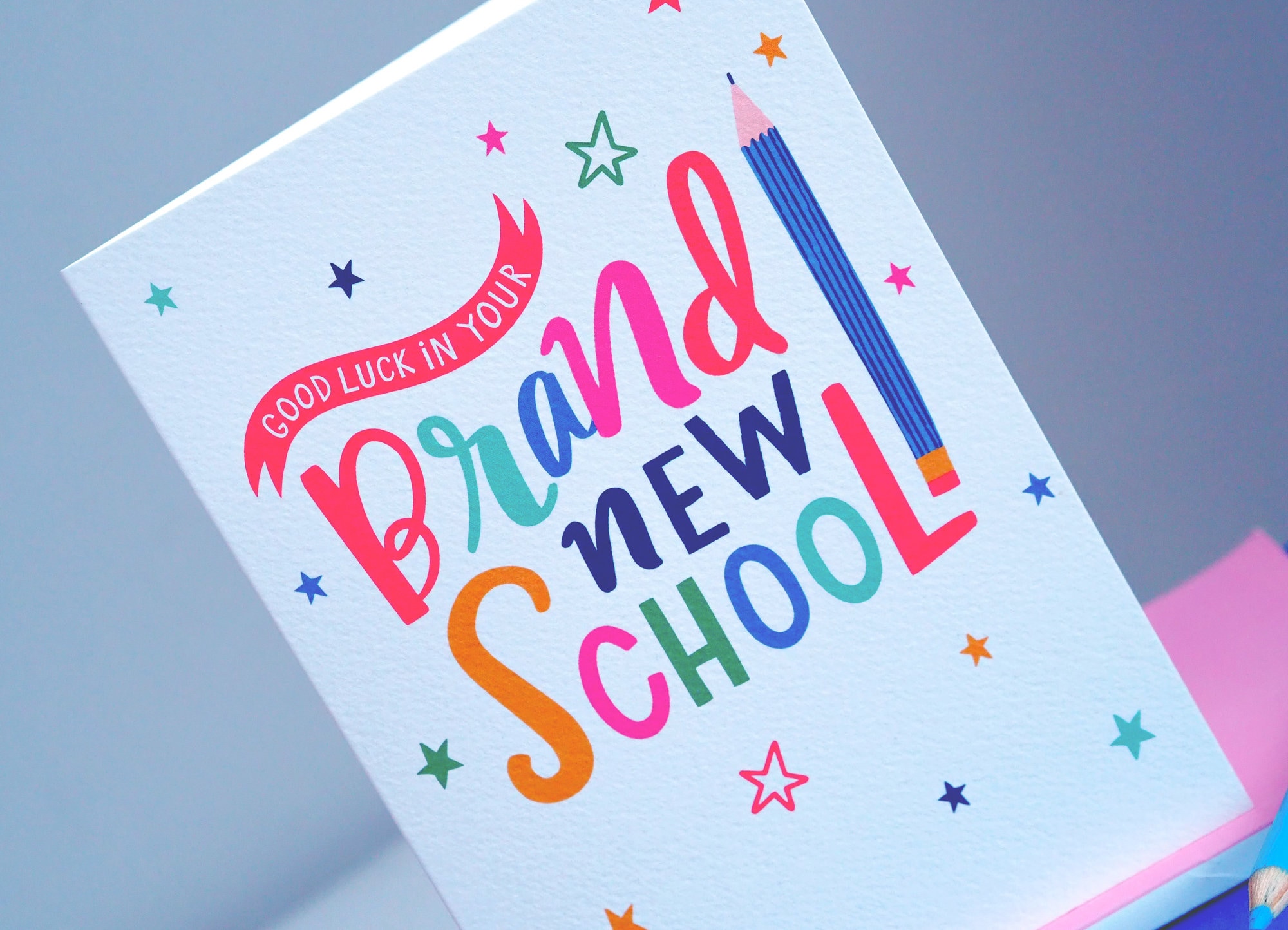 New School Good Luck Card - Etsy UK