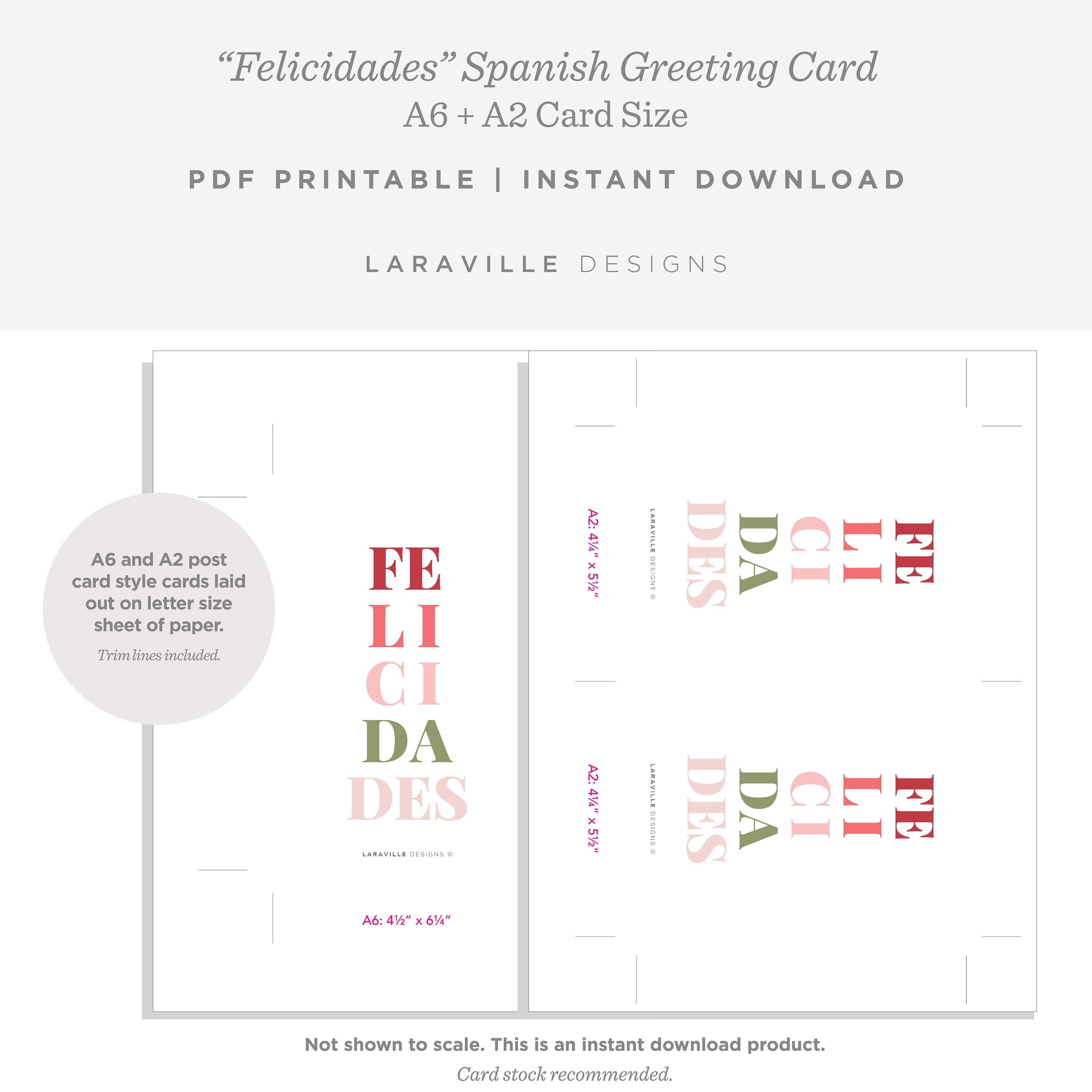 Spanish Greeting Cards, Spanish Birthday Cards, Felicidades, Feliz ...