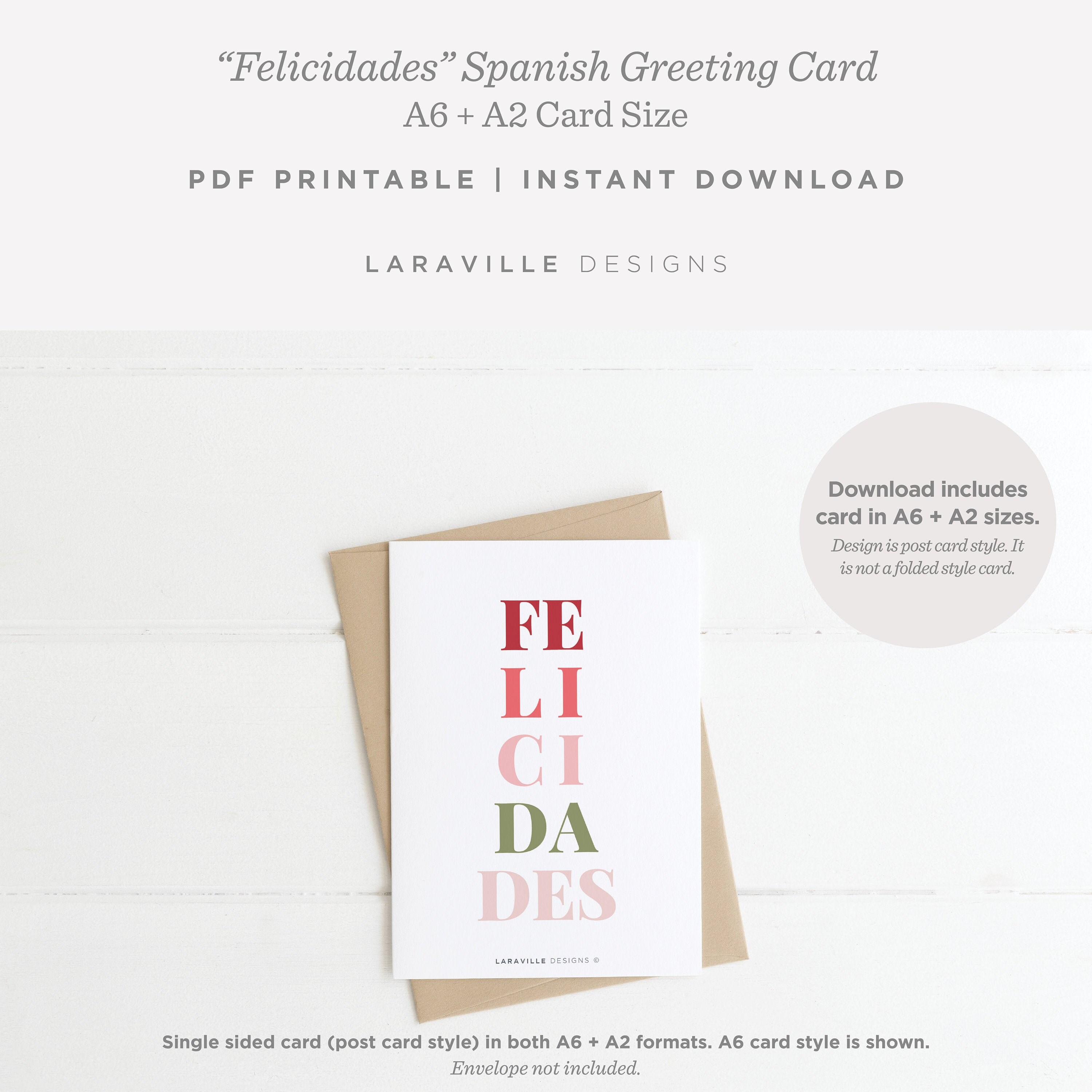 Spanish Greeting Cards, Spanish Birthday Cards, Felicidades, Feliz ...