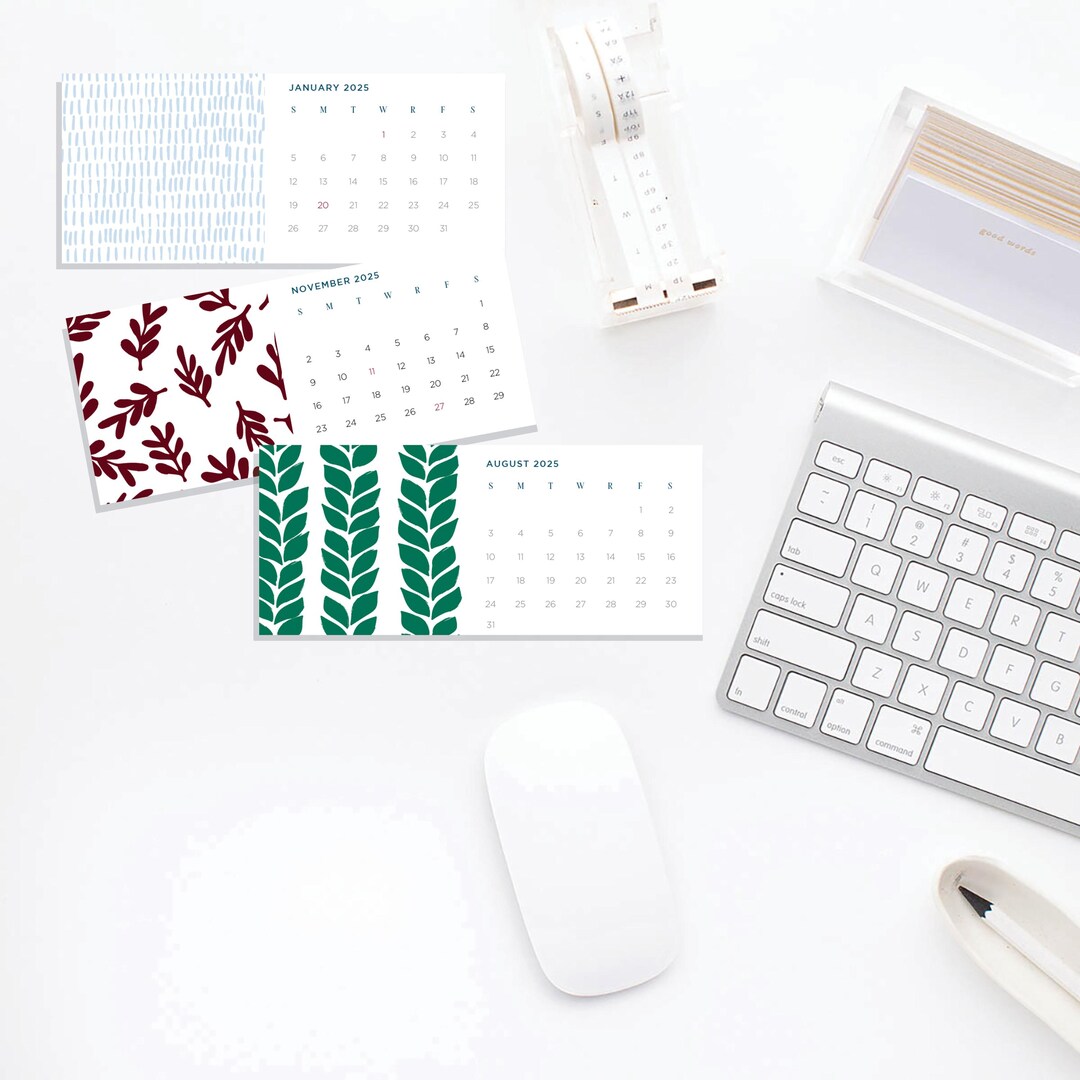 2025 Calendar, 2025 Desk Calendar, 2025 Calendar Printable, Digital ...