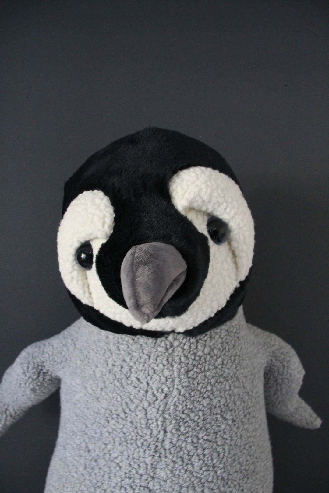 Jumbo Emperor Baby Penguin Plush - Handmade Big Stuffed Animal Toy ...