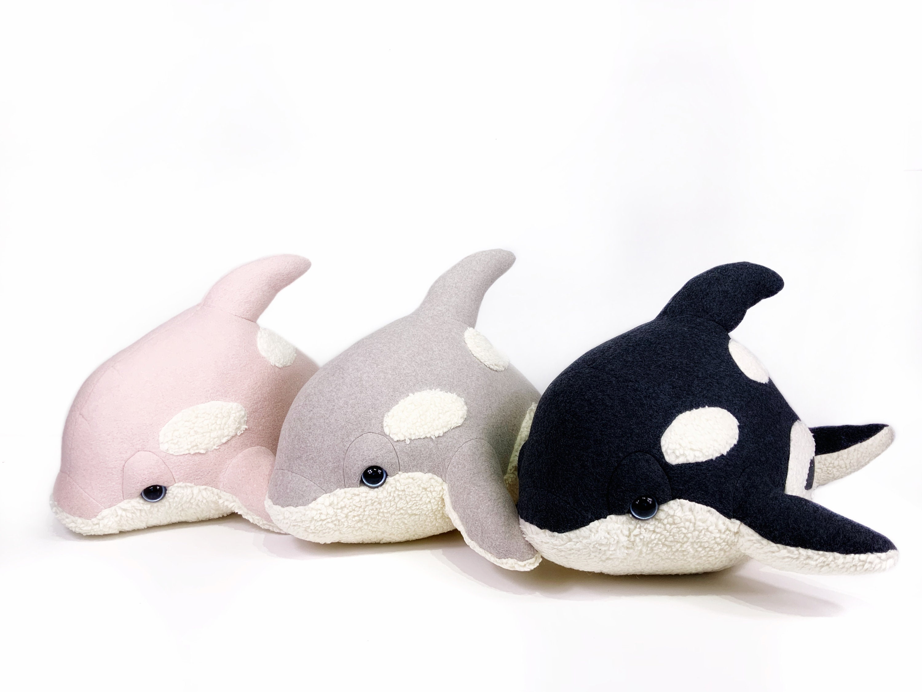 Little Pink Baby Orca Stuffed Animal Handmade Organic Cotton Killer ...