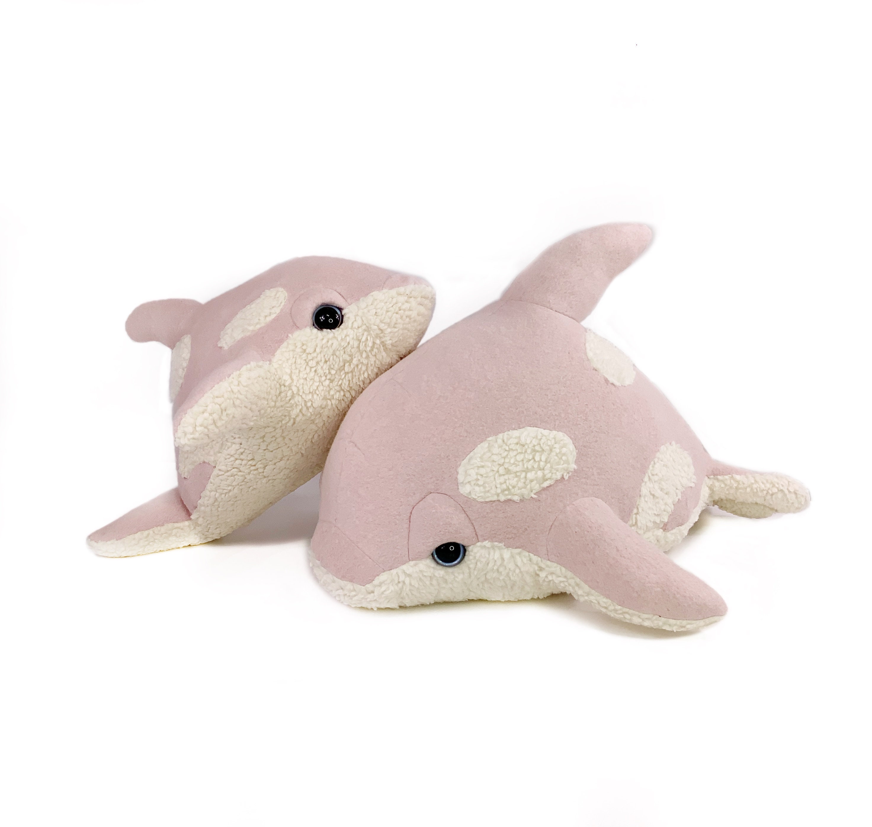 Little Pink Baby Orca Stuffed Animal Handmade Organic Cotton Killer ...