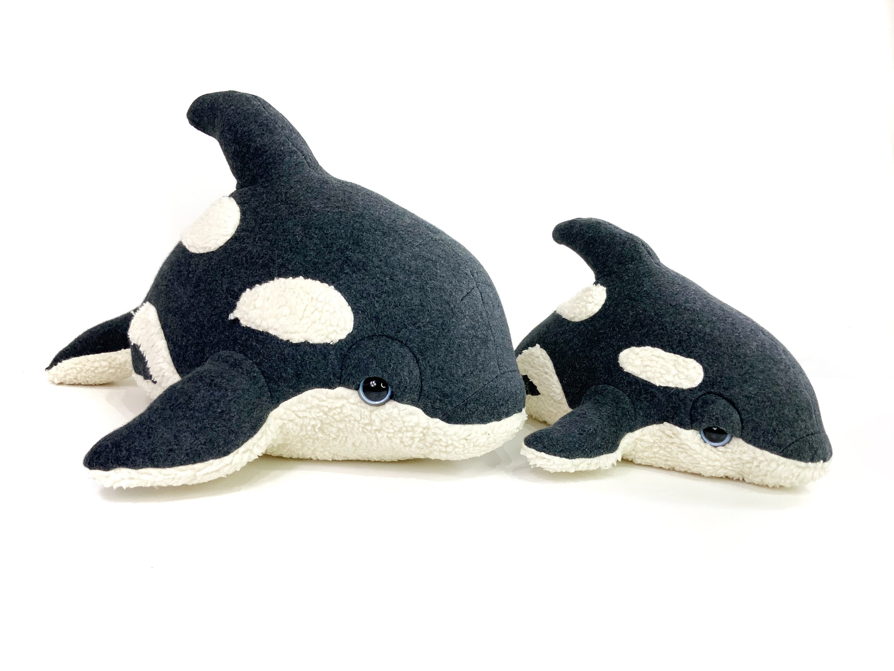 Killer Whale Plush Toy Organic Baby Orca Whales Handmade - Etsy