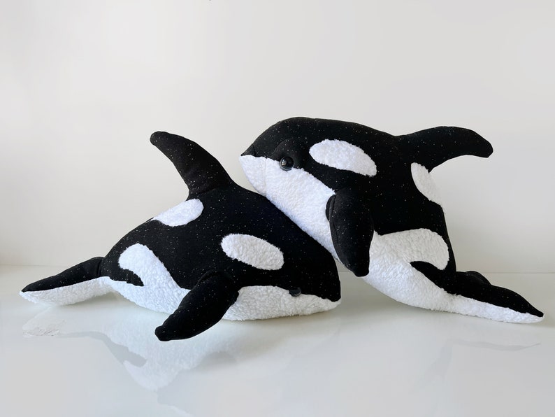First Baby Killer Whale Plush Toy Black and White Baby Toy, Handmade ...