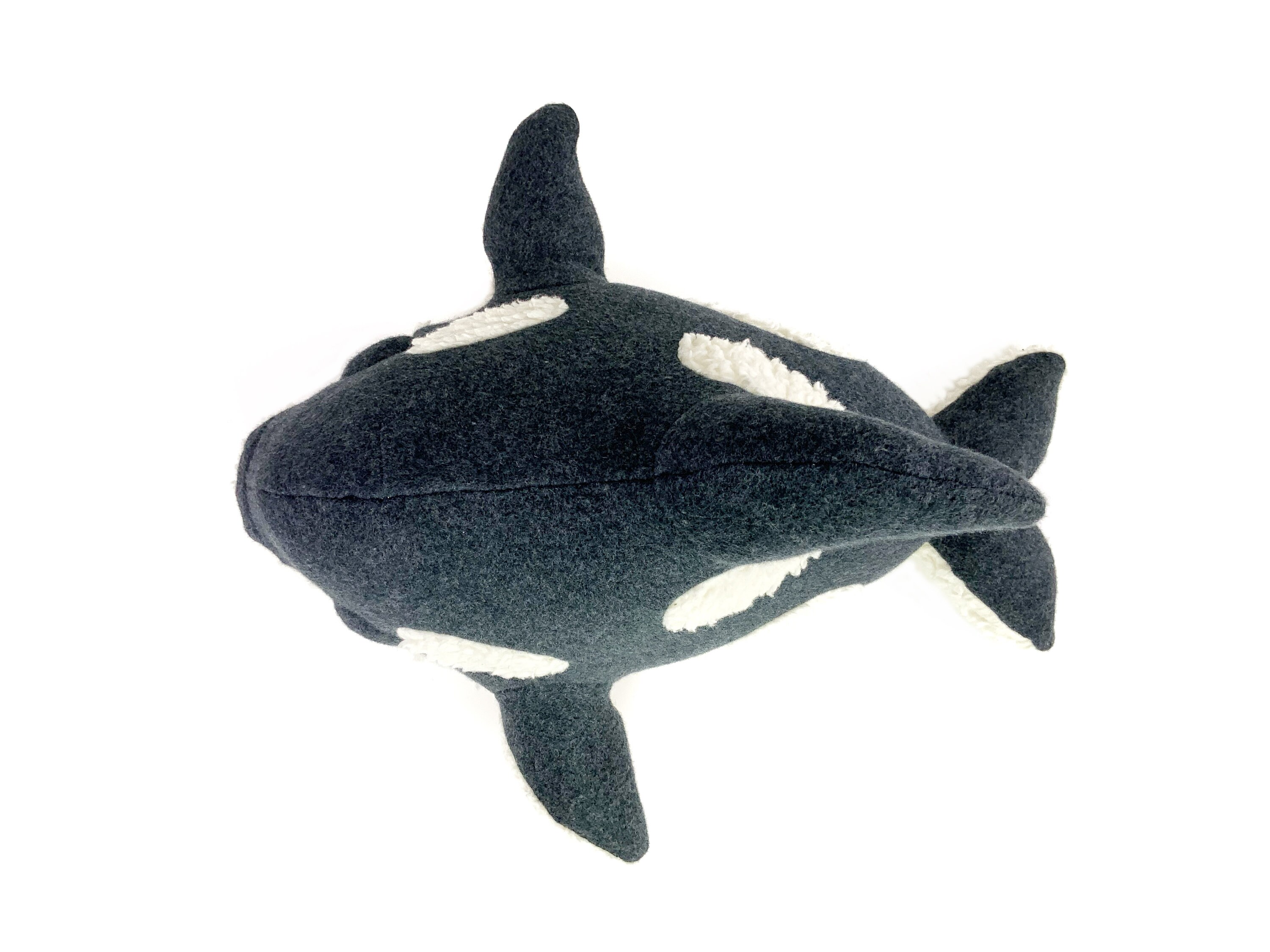Little Black Baby Orca Plush - Dark Gray Organic Cotton Killer Whale ...