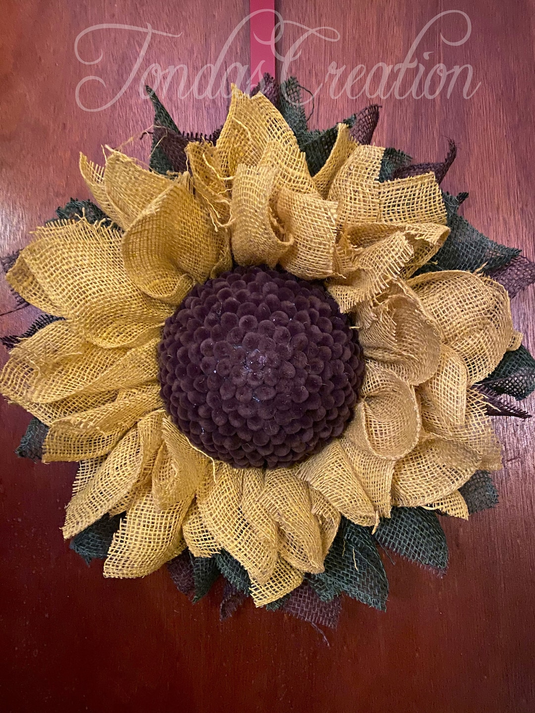Burlap Sunflower Yellow Wreath - Etsy