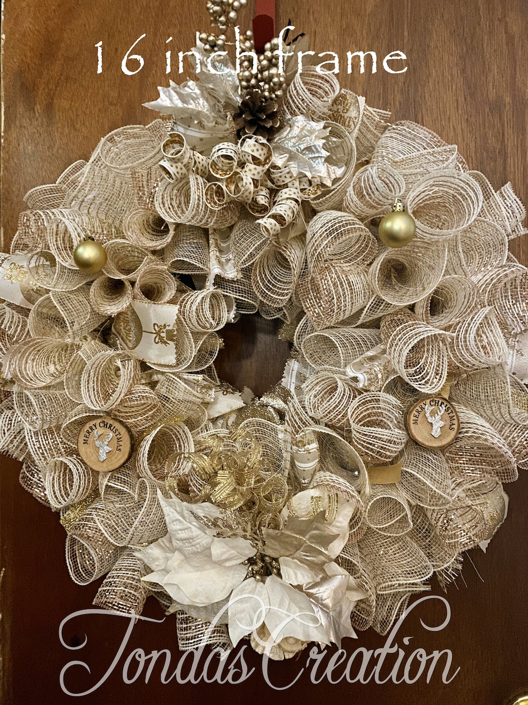 Gold Christmas Wreath - Etsy
