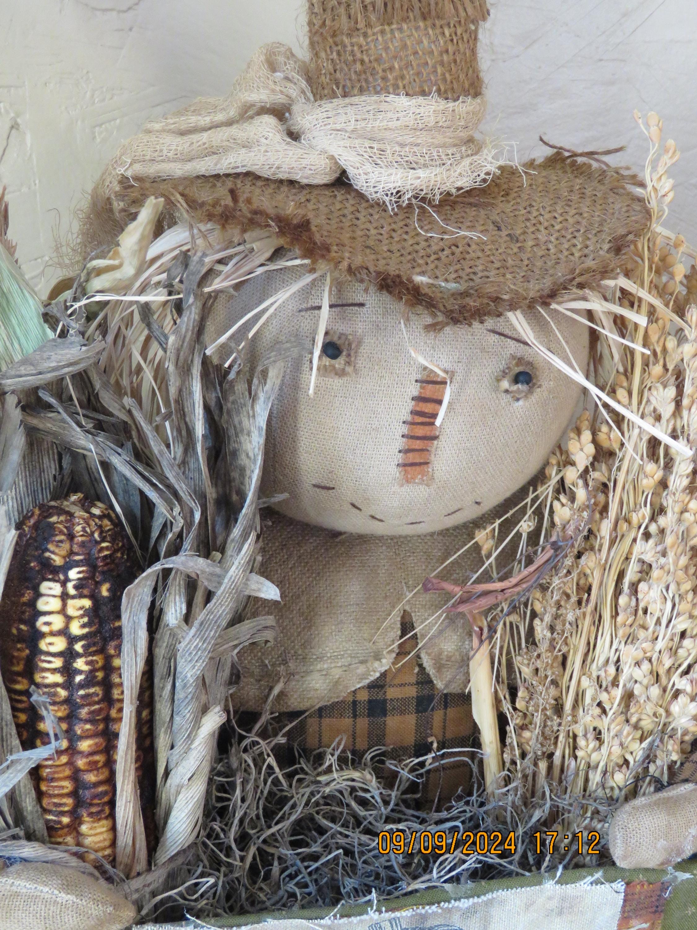 Primitive Fall Scarecrow Table Topper - Etsy