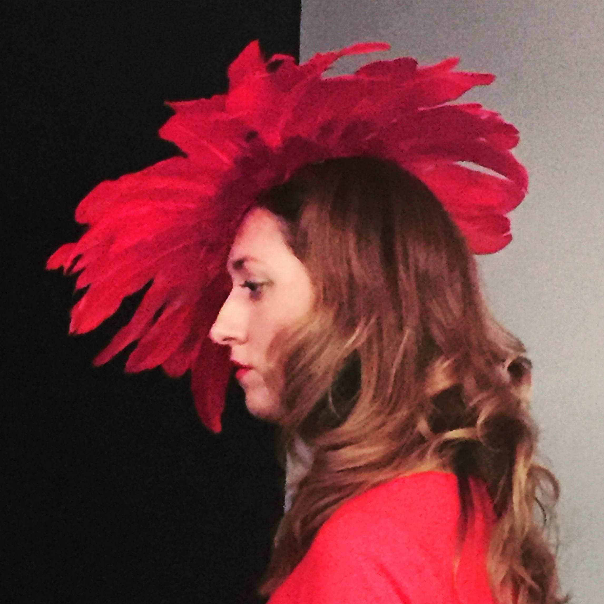 Scarlett Red Feather Flower Fascinator Mini Cocktail Hat - Etsy