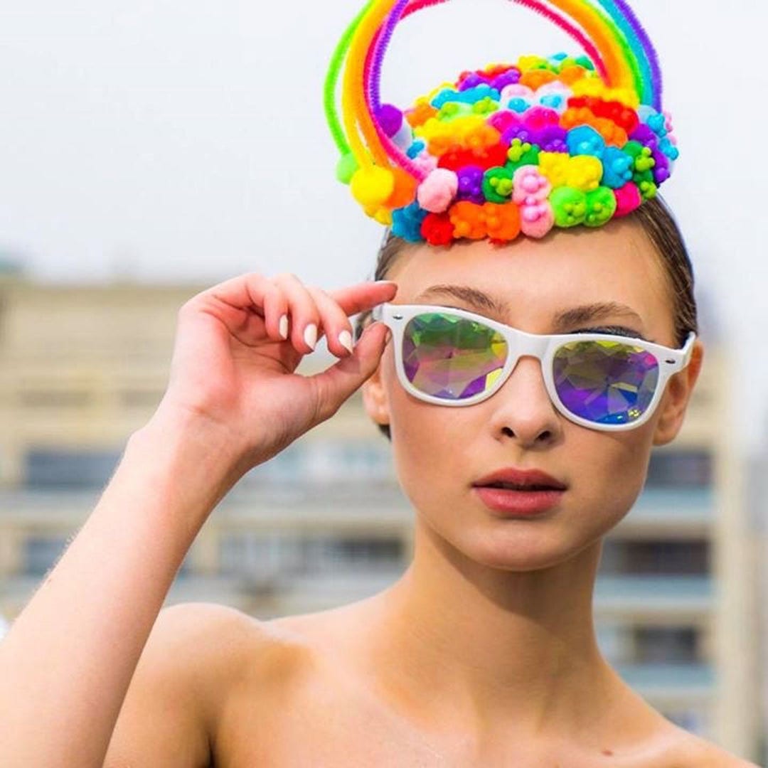 Rainbow Pom Pom Mini Beret: Pride Fascinator Hat - Etsy