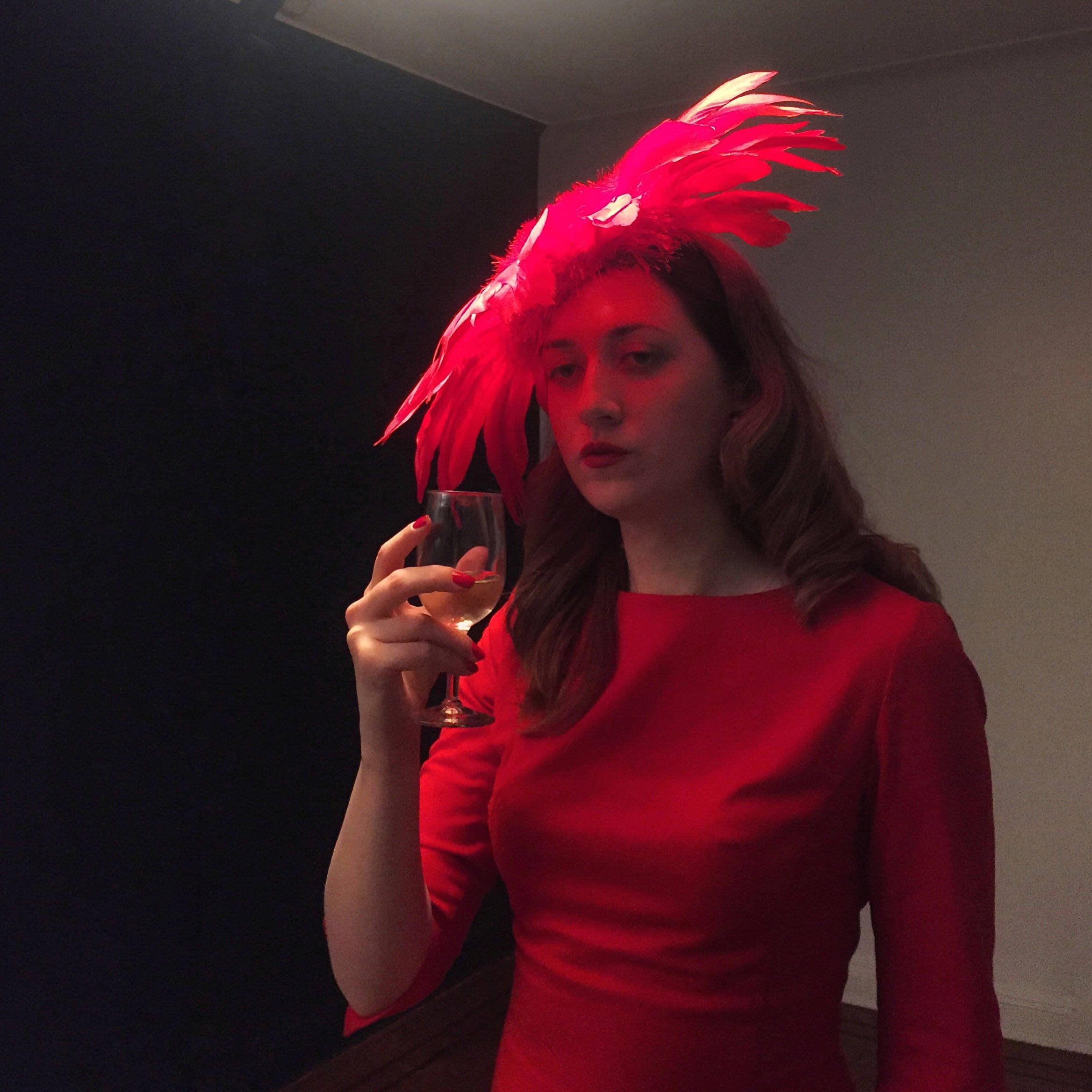 Scarlett Red Feather Flower Fascinator: Handmade Kentucky Derby Hat - Etsy