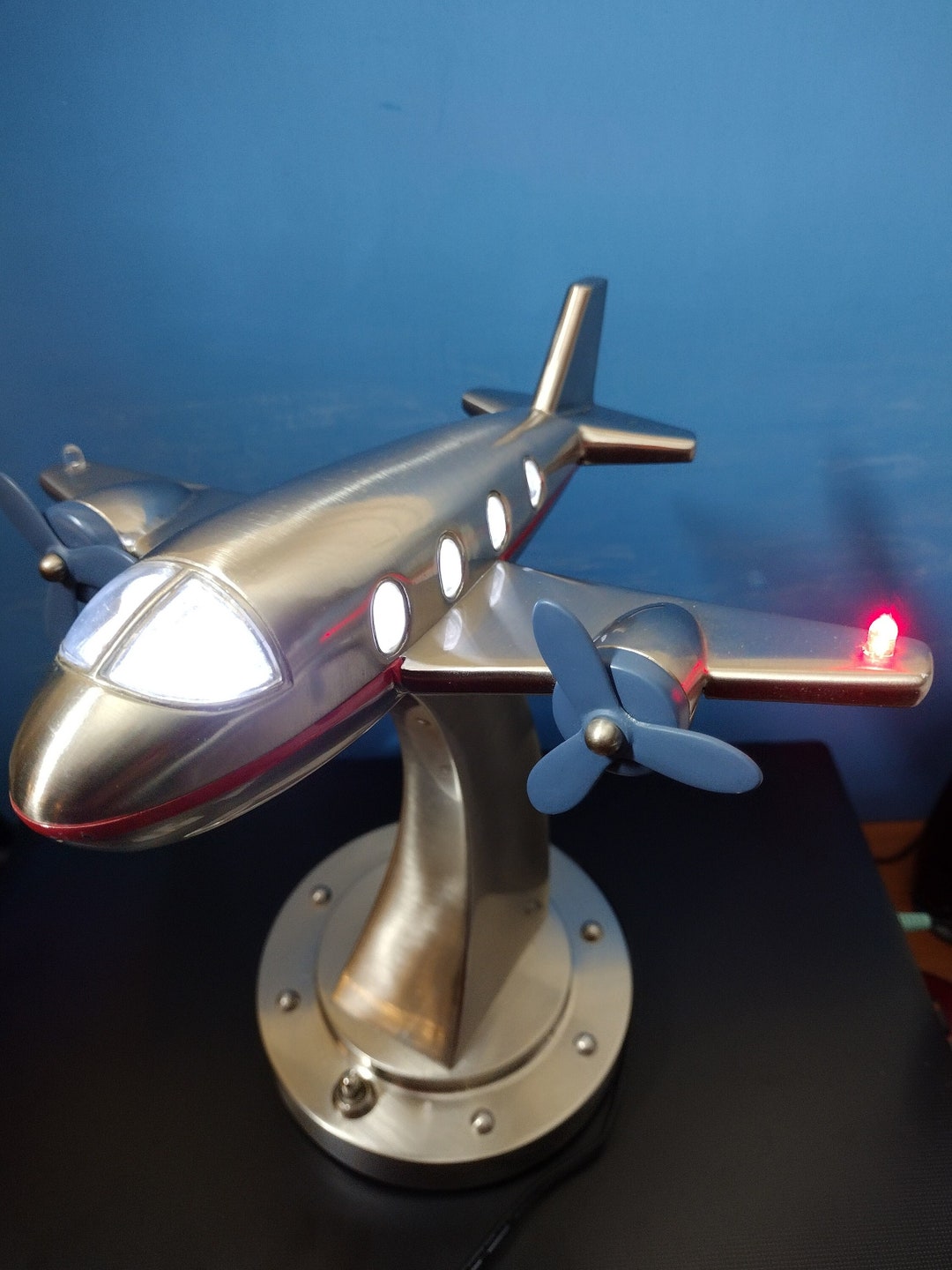 Rare Vintage Art Deco Style DC-3 Twin-propeller AIRPLANE LAMP - Etsy