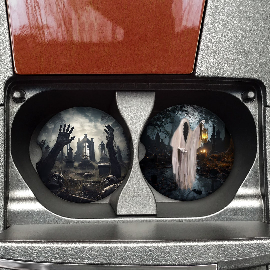 Halloween Car Coasters, Spooky Car Coasters, Scary Car Coasters, Unique ...
