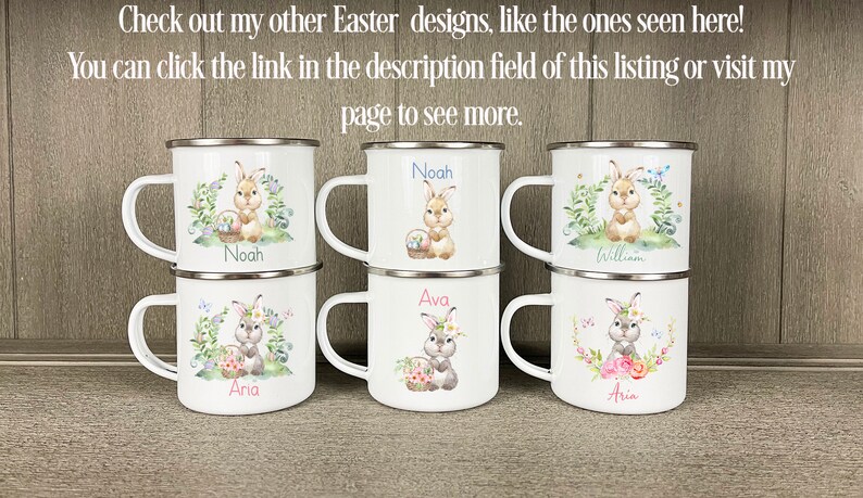 Personalized Easter Bunny Camp Mug, Easter Basket Gift, Easter Bunny ...