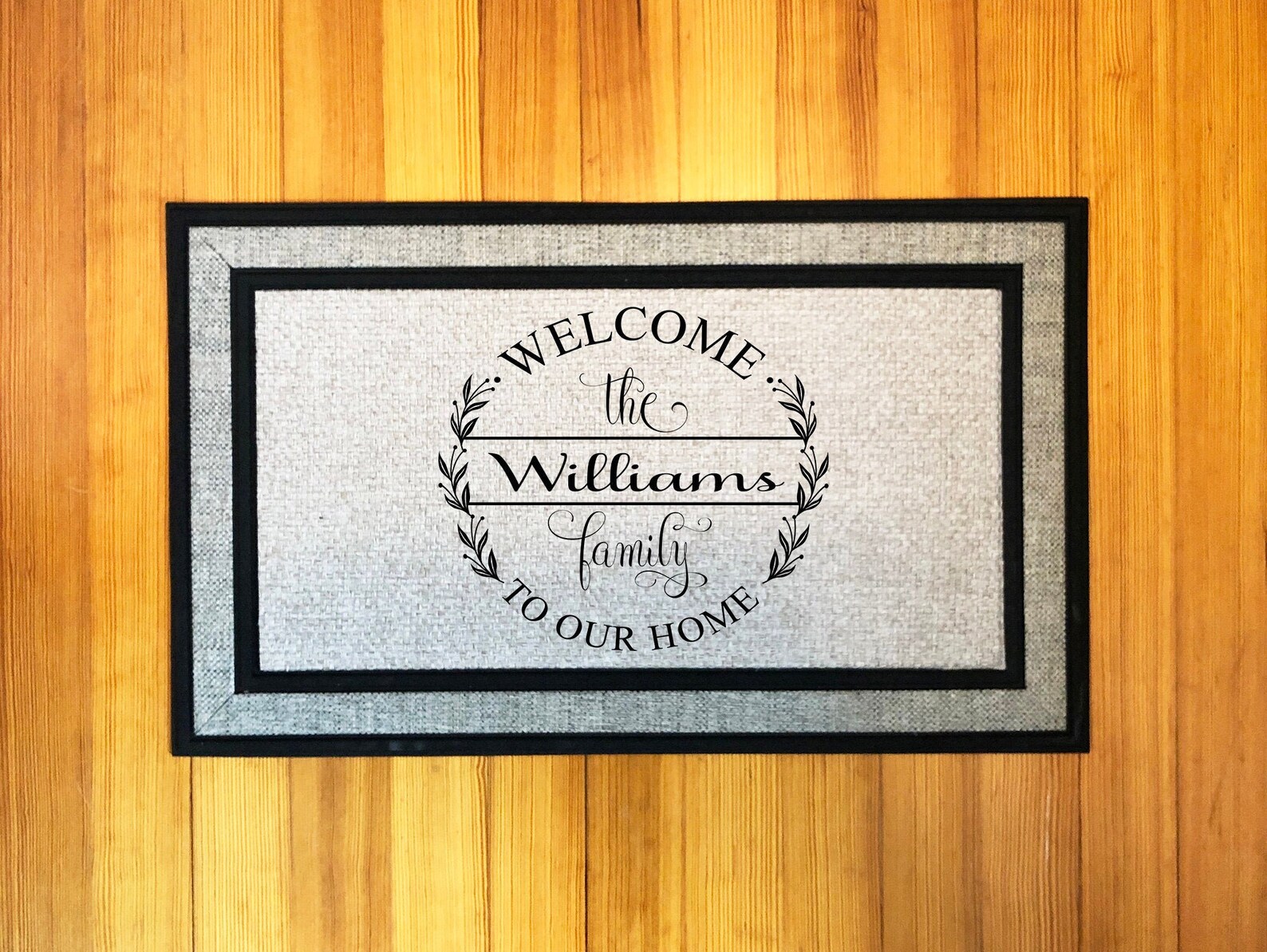 Personalized Circular Welcome to Our Home Doormat Customized - Etsy
