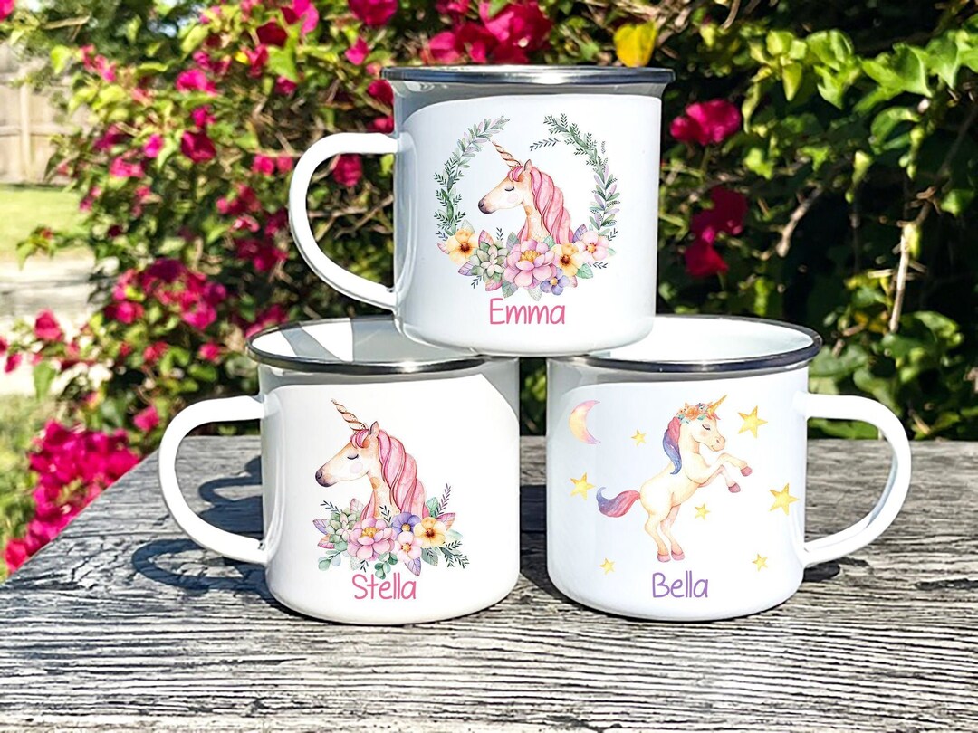 Kids Camp Mug Personalized, Unicorn Camp Mugs, Personalized Camp Mug ...