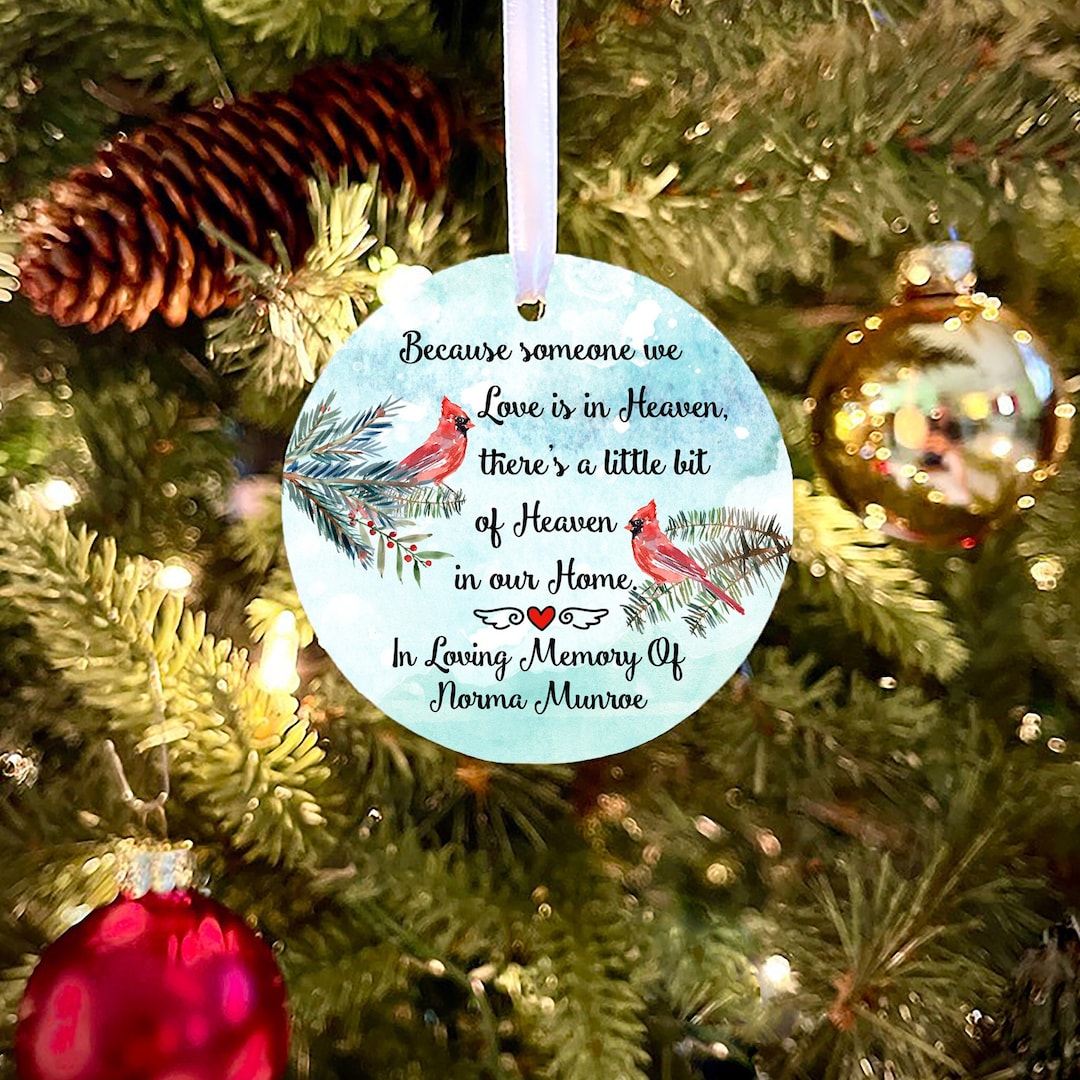Memorial Christmas Ornament, Personalized Sympathy Christmas Ornament ...