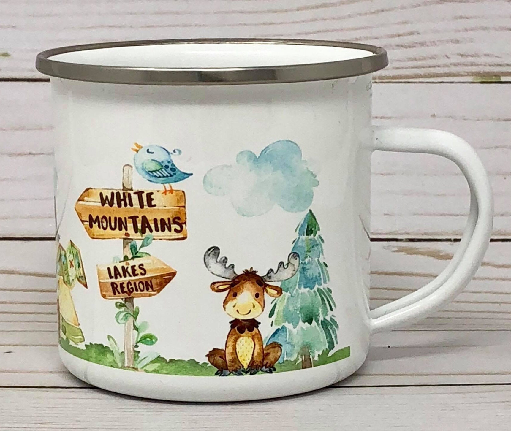 Camp Mug Moose Mug Fox Mug Kids Camp Mug Campfire Mug - Etsy