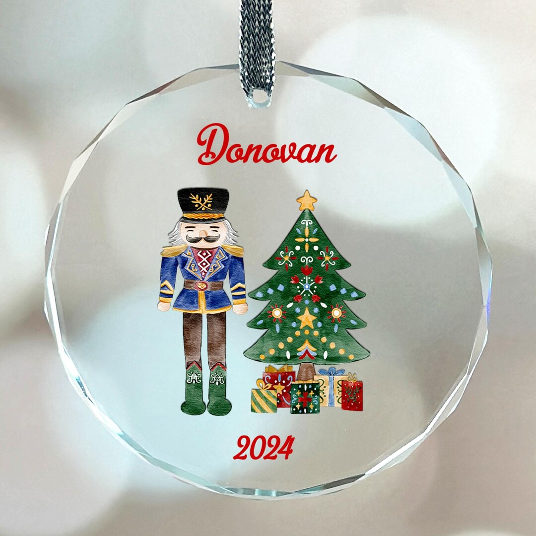 Nutcracker Glass Ornament, Personalized Nutcracker Ornament, Kids ...