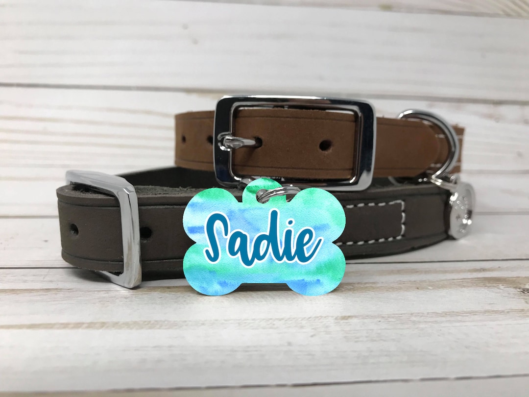 Pet ID Tag, Two-sided Dog Tag, Personalized Pet Tag, Bone ID Tag, Pet ...