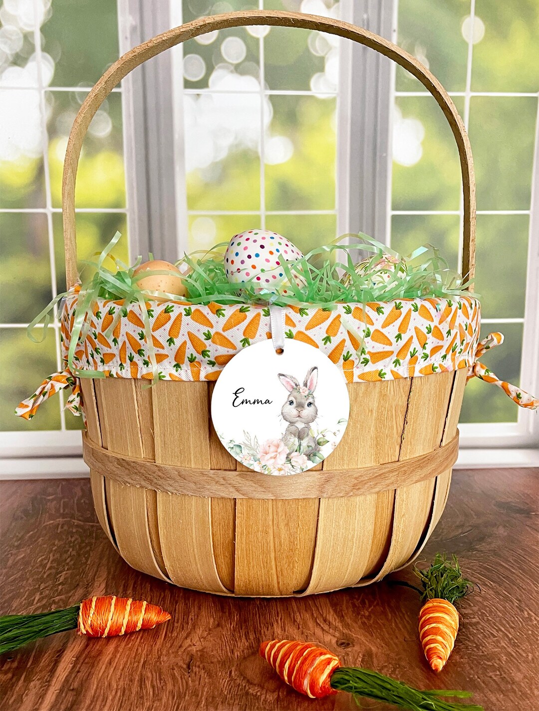 Personalized Easter Basket Name Tag, Kids Easter Basket Tags, Custom Easter Basket Name Label ...