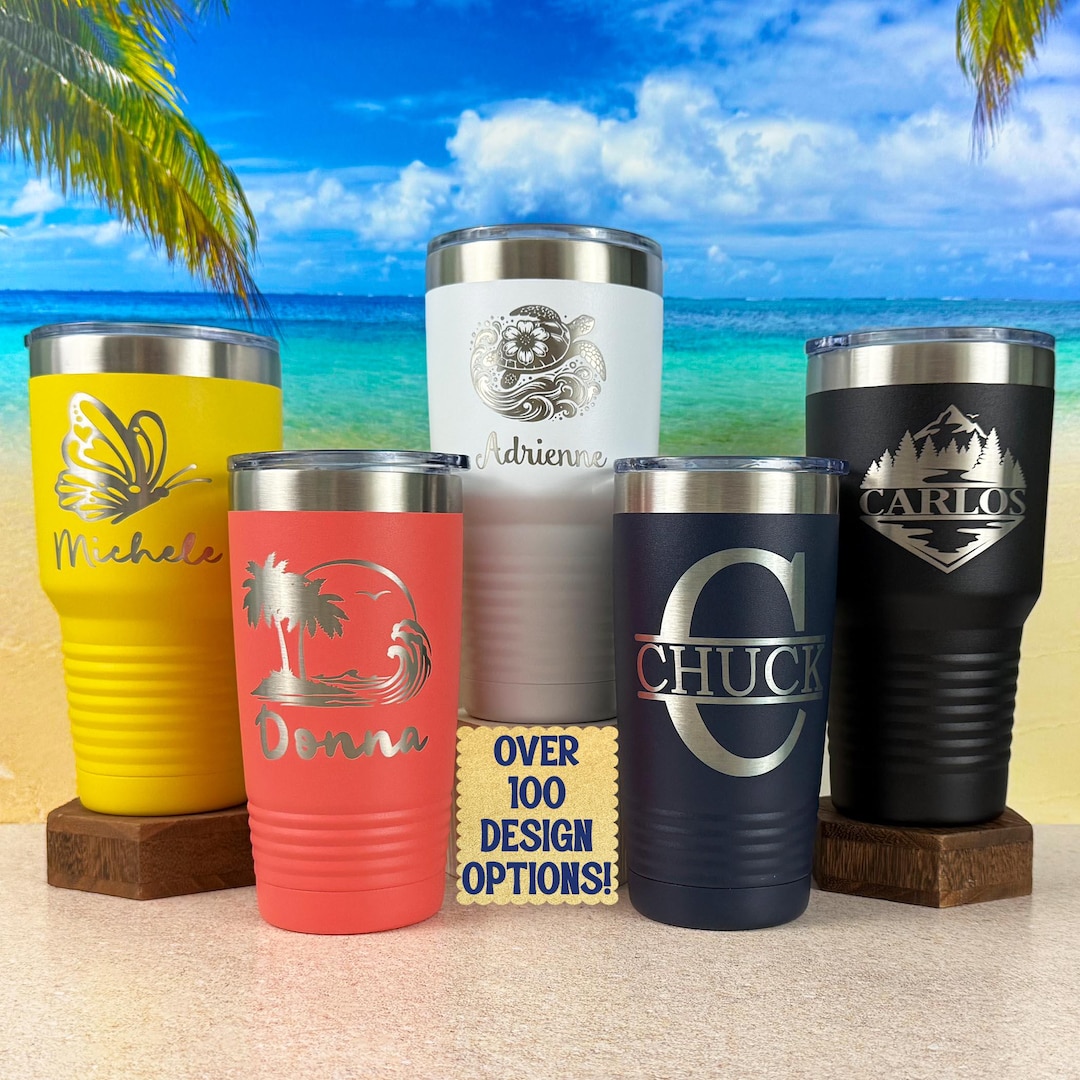 Personalized Engraved 20oz 30oz Tumblers | Add Your Logo | Insulated ...