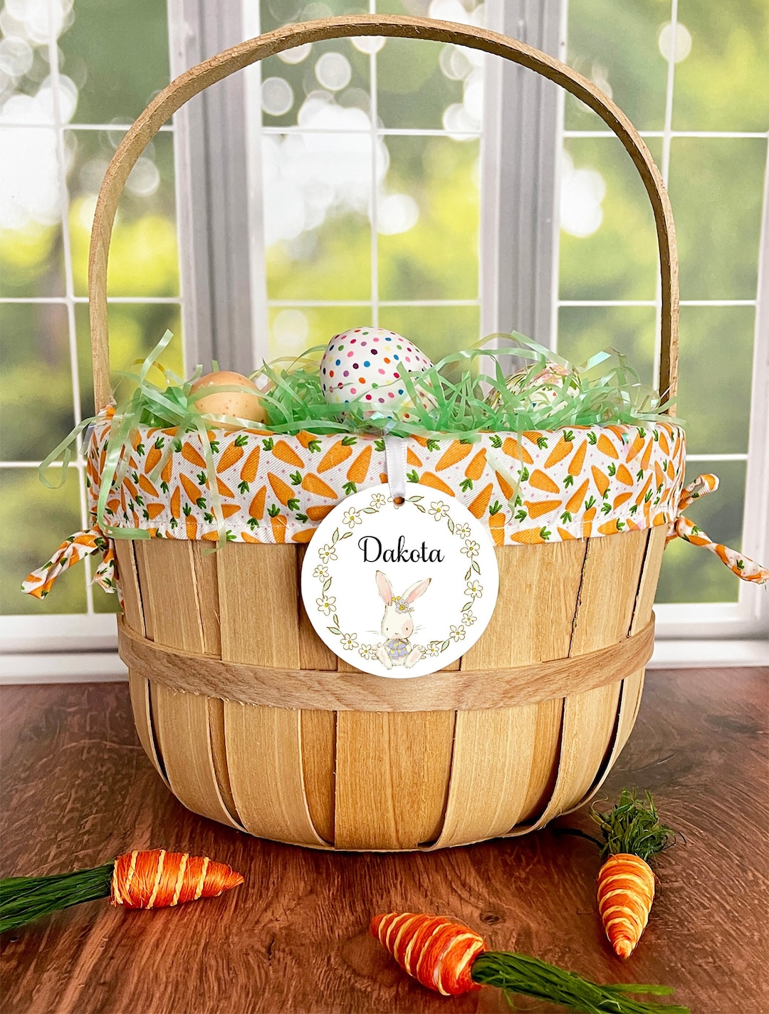 Personalized Easter Basket Name Tag, Kids Easter Basket Tags, Custom ...