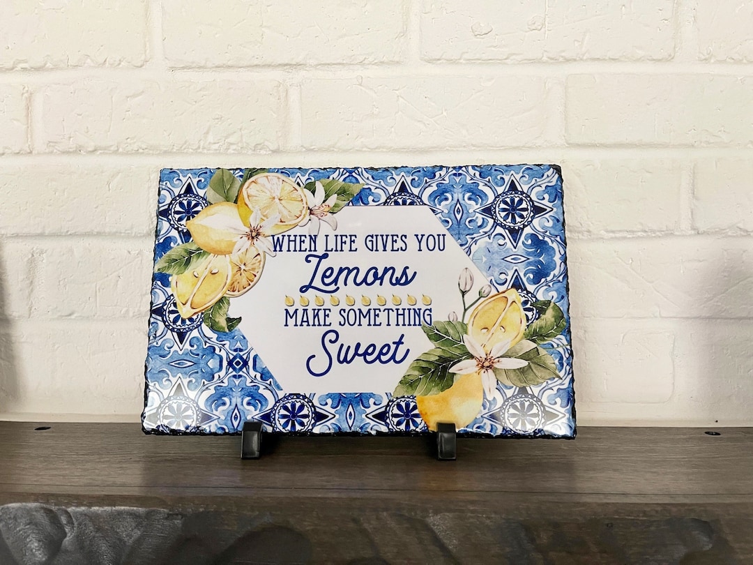 Farmhouse Lemon Sign, When Life Gives You Lemons Sign, Lemon Decor ...