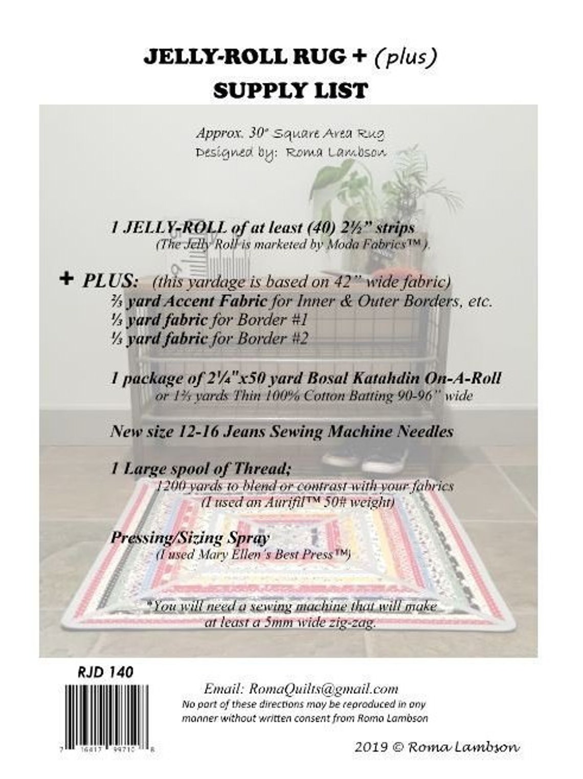 Jelly-roll Rug PLUS (PDF Pattern) - Etsy