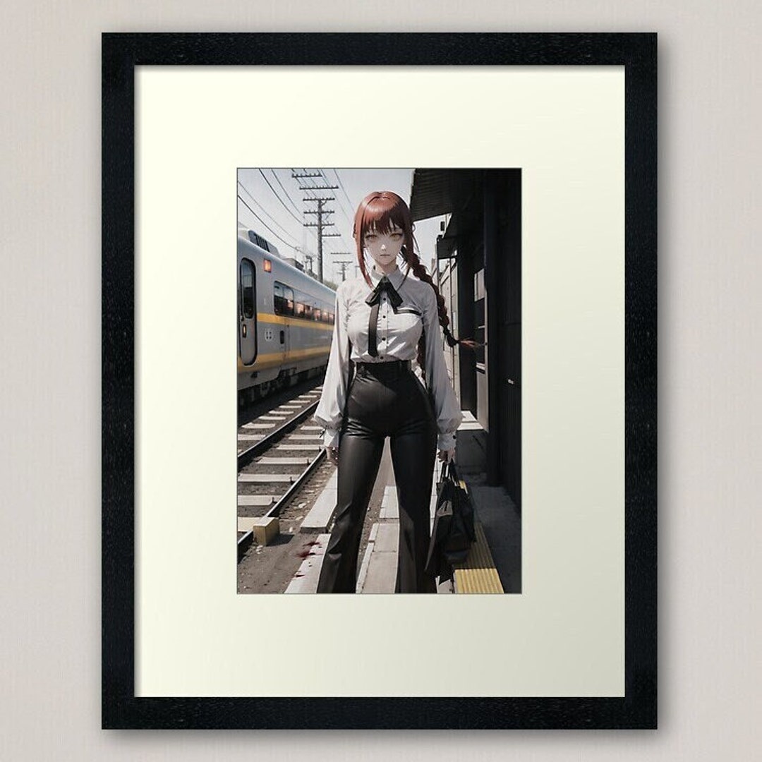 Makima Chainsaw Man Digital Art for Printing Anime Poster Waifu Train ...