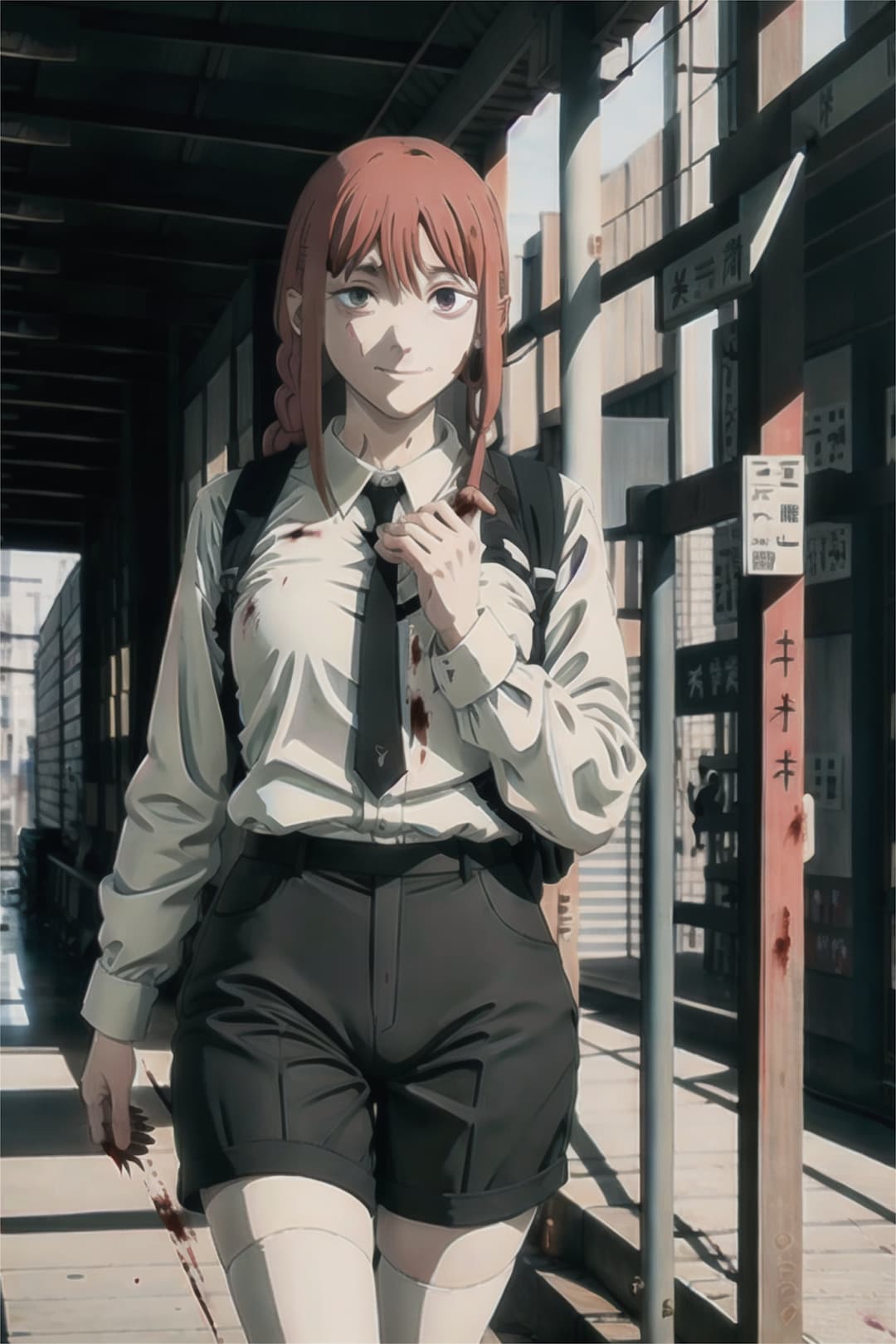 Makima Chainsaw Man Digital Art for Printing Anime Poster Young School ...