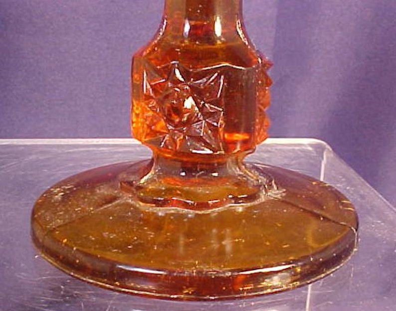 Vintage Miniature Amber Glass Stars & Bars Kerosene Lamp - Etsy