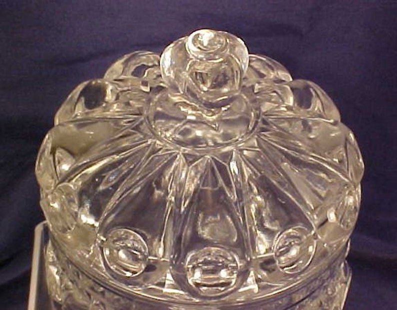 EAPG Findlay Glass Bulls Eye Diamond Point Compote & Lid Miniature - Etsy