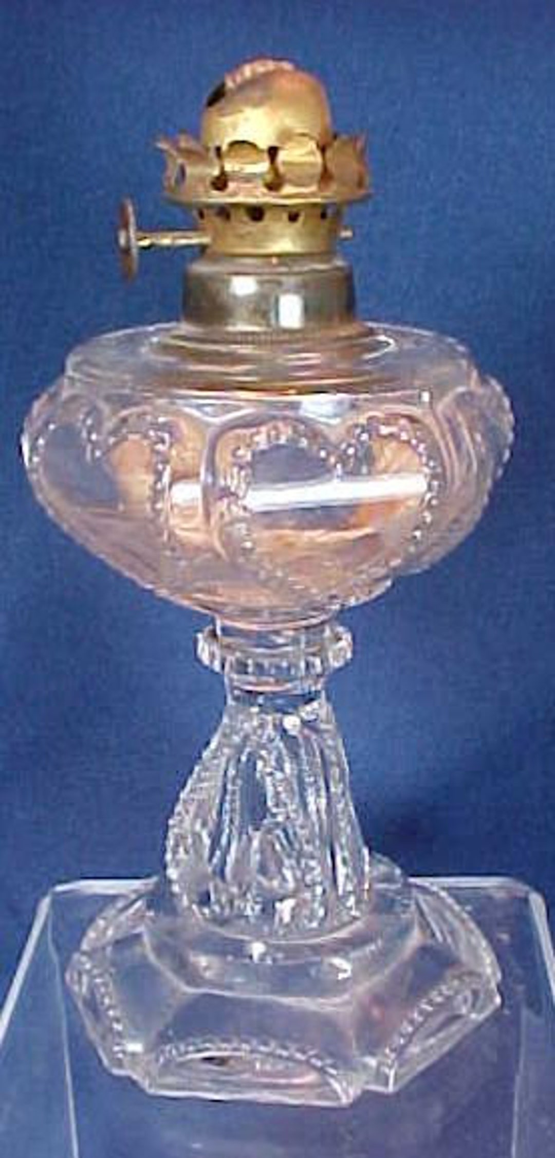 Miniature Sweet Heart Kerosene Lamp Findlay Glass Original - Etsy