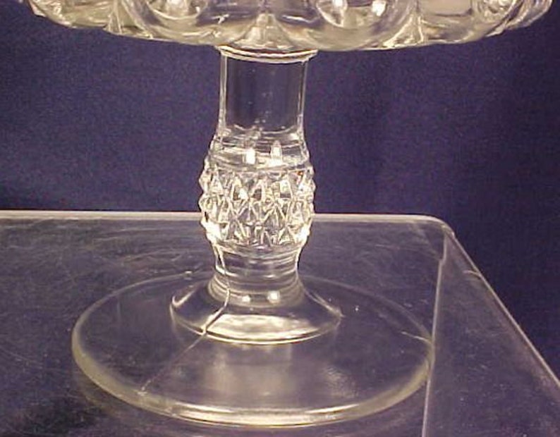 EAPG Findlay Glass Bulls Eye Diamond Point Compote & Lid Miniature - Etsy
