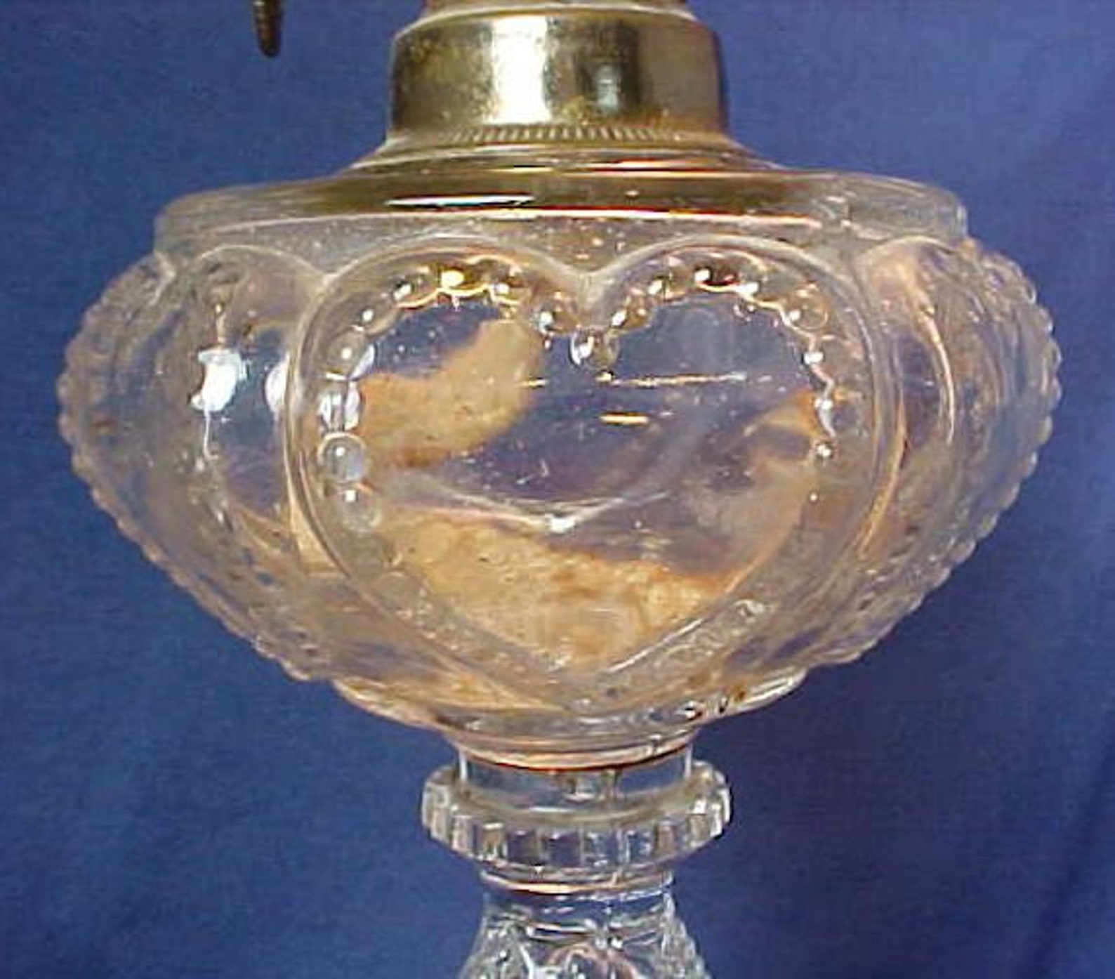 Miniature Sweet Heart Kerosene Lamp Findlay Glass Original - Etsy