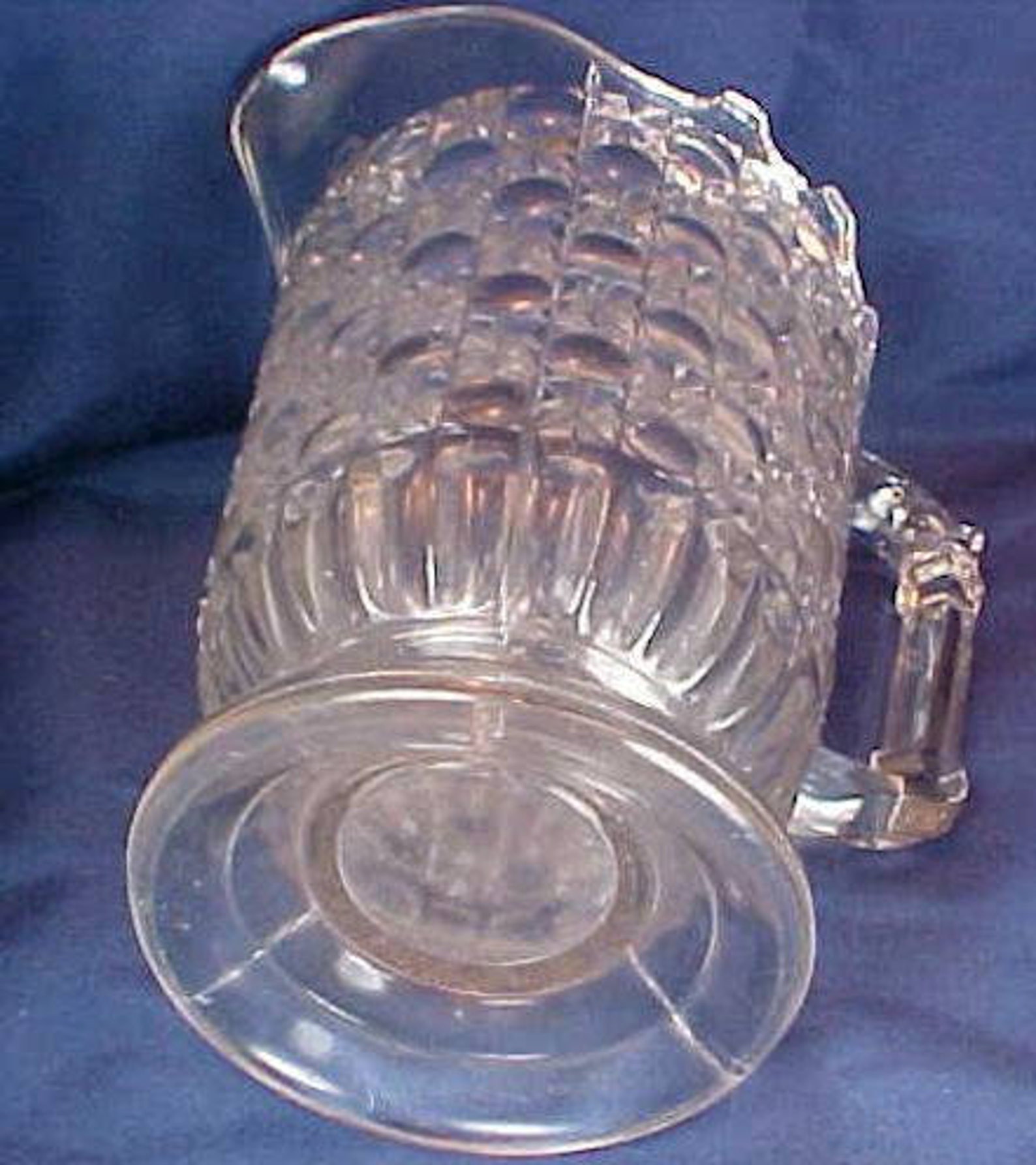 EAPG Findlay Glass Currier & Ives Pattern Water Pitcher Bellaire Goblet ...
