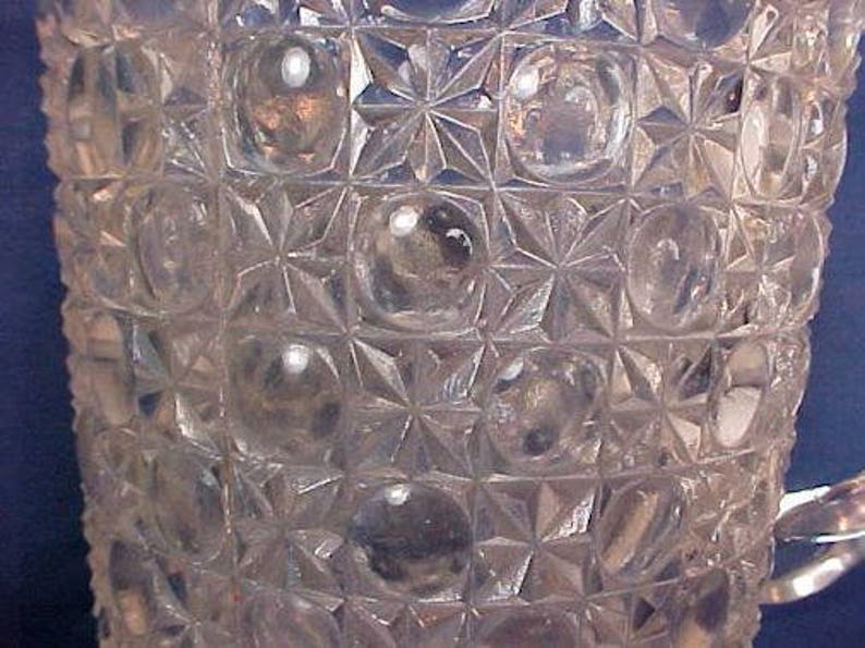 EAPG Findlay Glass Currier & Ives Pattern Water Pitcher Bellaire Goblet ...