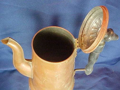 Antique Copper Tea Pot Rome Metal Ware Small Size - Etsy