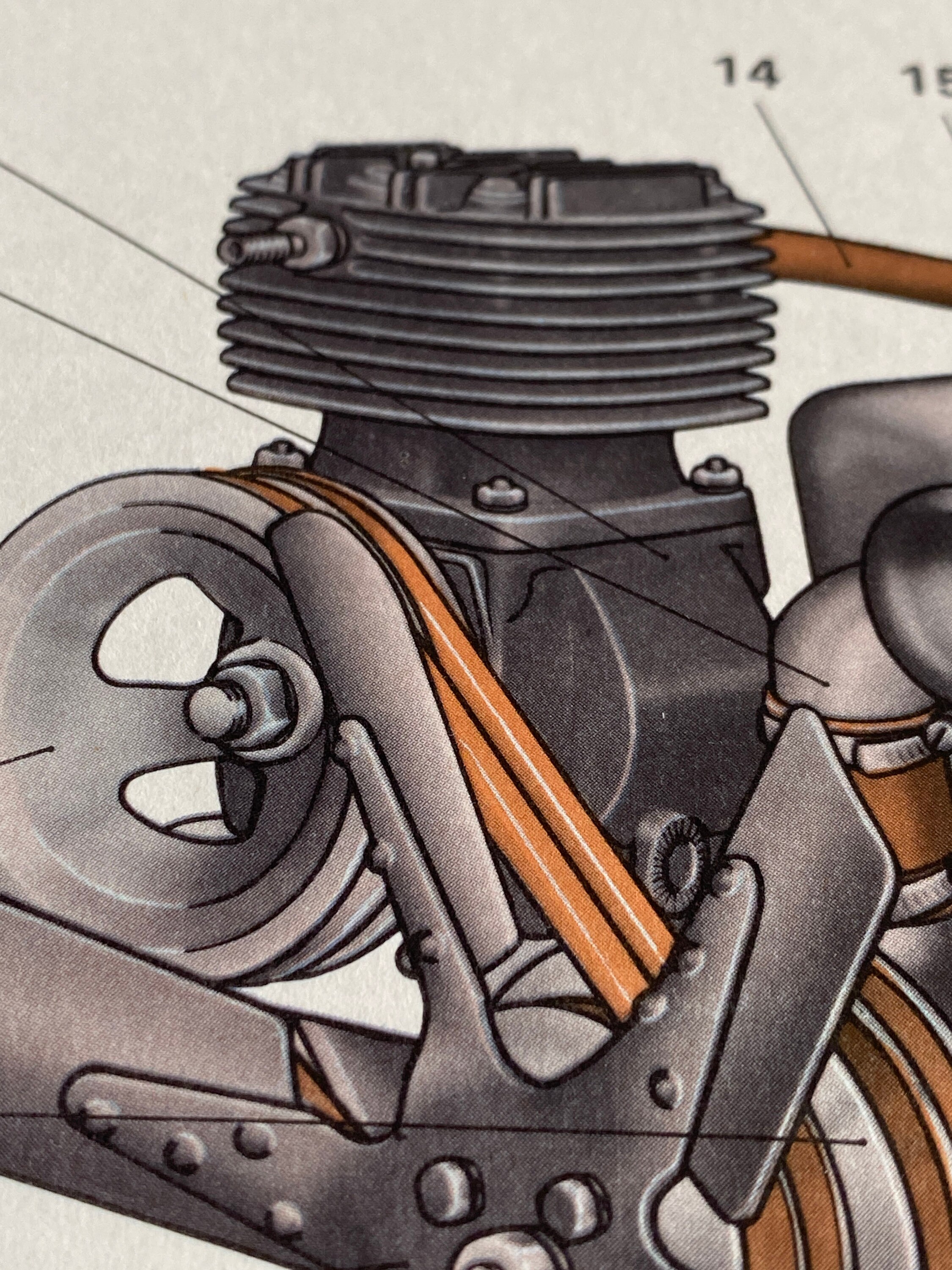 Vintage Car Truck Engine Chart Poster From Poland STAR 266 Unique ...