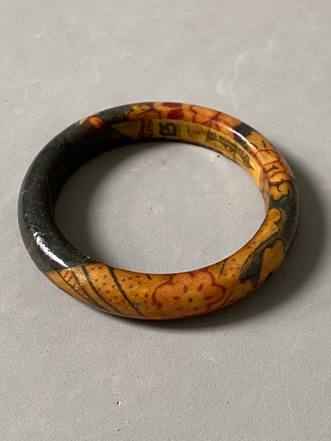 Vintage 1970s Boho Bangle Limit Design for Les Olivades , Vintage ...