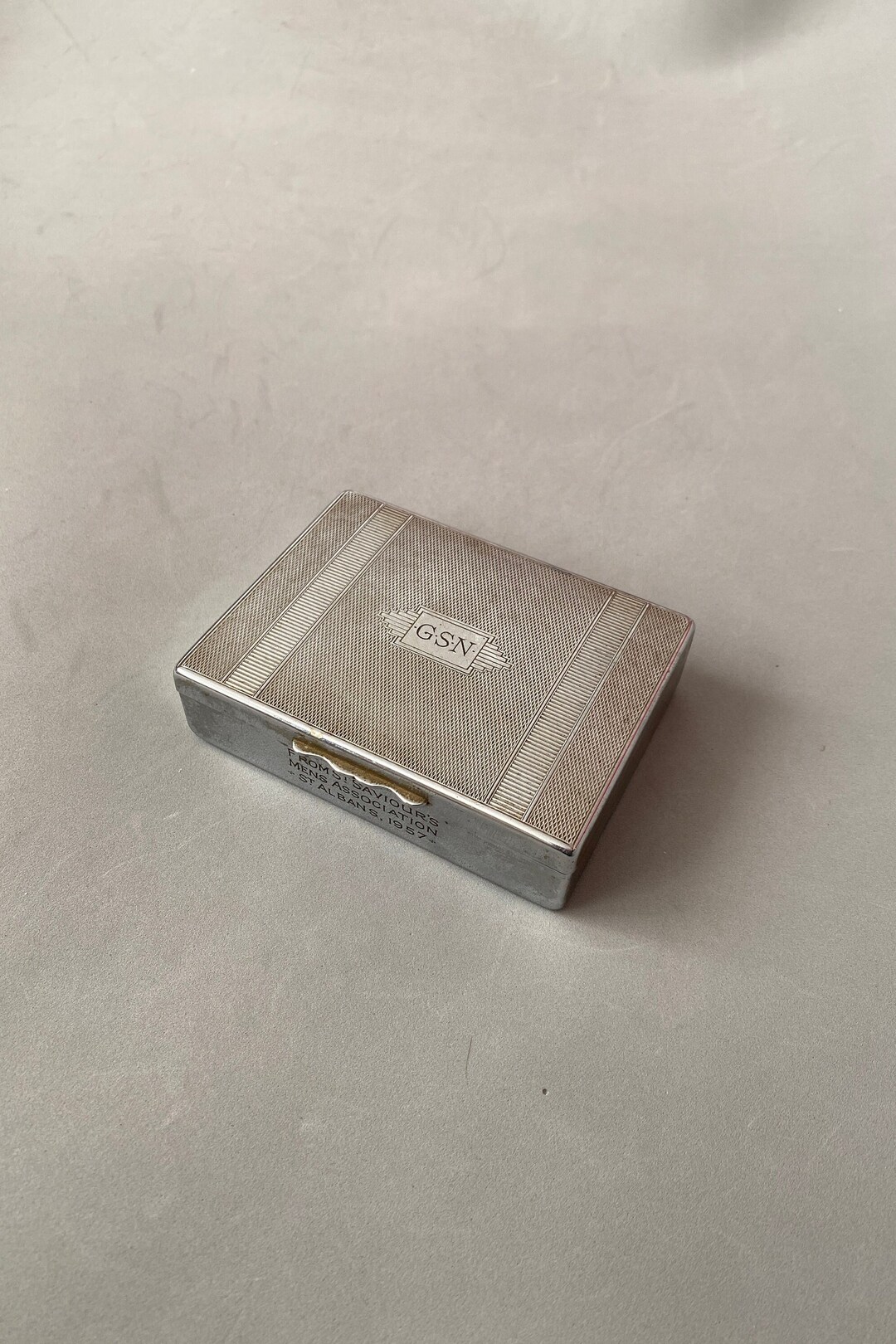 Art Deco Engineered Design Silver Box 1930s, Jewelry, Cards, Treasures ...