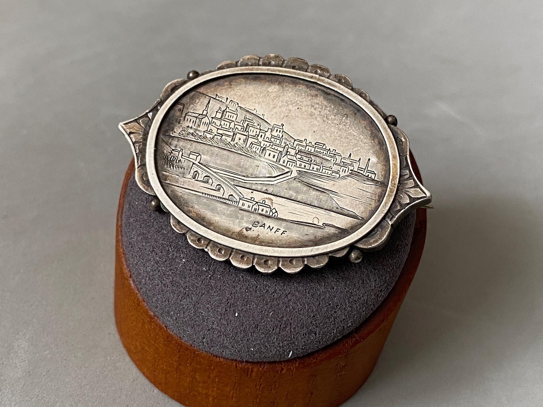 Banff Scotland Victoriana Souvenir, Antique Engraved Brooch Silver 925 ...
